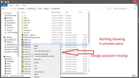 Explorer Previews And Design Assistant Context Menu Are Not Working Autodesk Community
