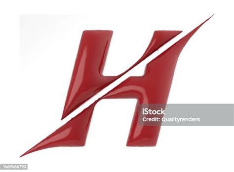 문자 H 대문자 거친 가장자리 슬라이스 글꼴 격리 3d 렌더링 0명에 대한 스톡 사진 및 기타 이미지 0명 3차원 형태 가장자리 Istock