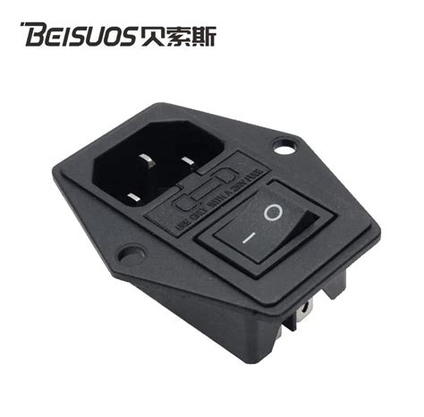 A Vac Iec Socket Switch C Power Socket Inlet Module Plug Electrical Screw Mounted Socket