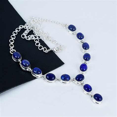 Lapis Lazuli Gemstone Necklace Lapis Lazuli Natural Gemstone Handmade