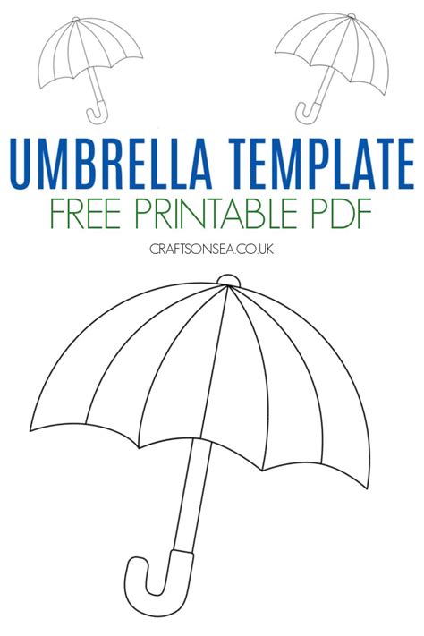 An Umbrella With The Text Umbrella Template For Free Printable Coloring
