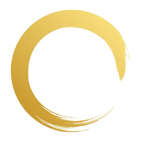 Trazo De Pincel Y Elemento De Círculo Dorado 18749393 Png