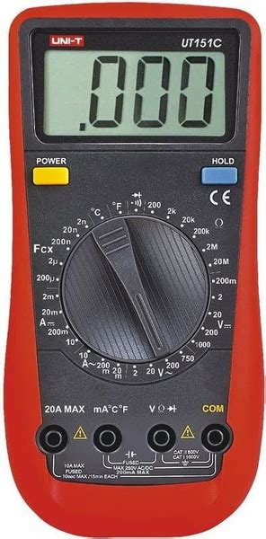 Мультиметр цифровой Uni T Ut151c для измерения напряжения силы тока сопротивления температуры