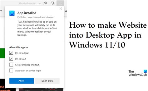 How To Turn Websites Into Desktop Apps In Windows 1110