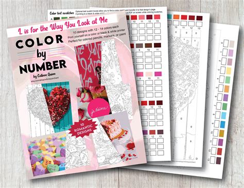 Love Color By Number For Adults Printable Designs Etsy
