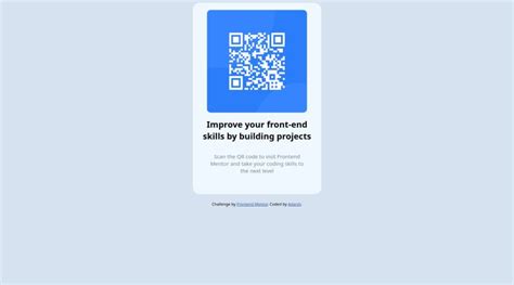 Frontend Mentor Simplistic Qr Code Card Coding Challenge Solution