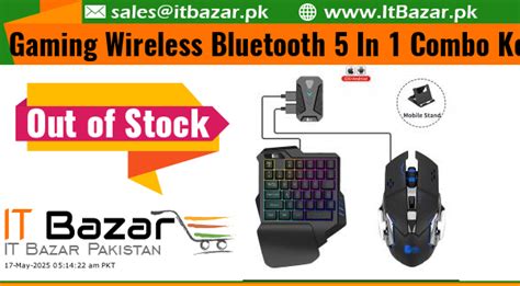 Gaming Wireless Bluetooth 5 In 1 Combo Keyboard And Mouse It Bazar Pakistan