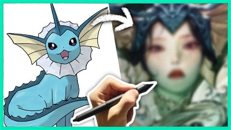 포켓몬스터 의인화 합작 콕스타일로 그리기 Youtube