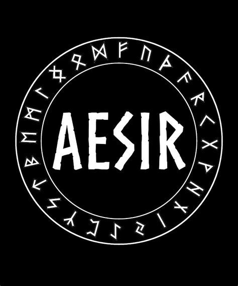 Aesir Norse Gods Viking Runes Humor T Painting By Reynolds Wilkinson