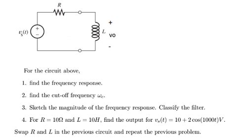 Solved Find The Frequency Response Find The Cut Off Chegg