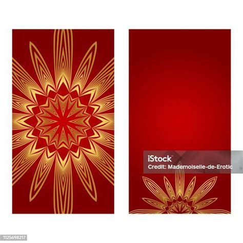 만다라 장식 요가 스튜디오와 전단지 초대장 카드 두 디자인 서식 파일 브로셔의 집합입니다 벡터 일러스트 레이 션 0명에 대한 스톡 벡터 아트 및 기타 이미지 Istock