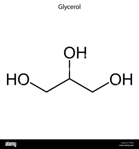 Glycerol Glycerine Molecule Structural Chemical Formula