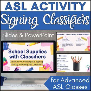 ASL Classifiers Activity Game And Lesson Improve Signing Fluency SLIDES