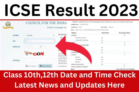 ICSE Result 2023 Class10th 12th Date And Time Check Latest News And Updates Here