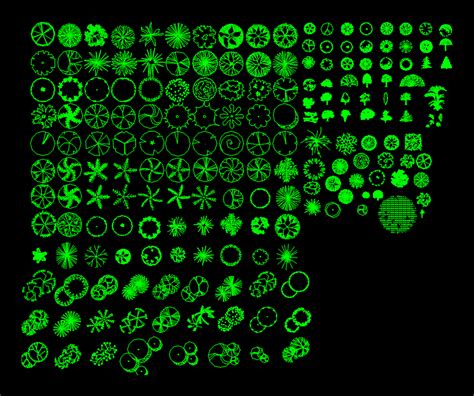 CAD Blocks Of Tree Top Views In DWG KB CAD Library