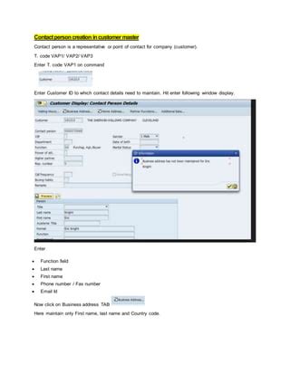 Customer Master Data DOCX