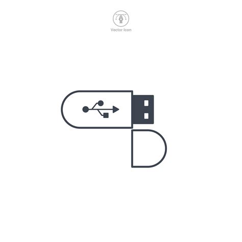 USB Stick Icon Symbol Vector Illustration Isolated On White Background 34382792 Vector Art At
