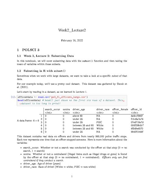 week2 lecture 2 week2 lecture february 16 2022 1 polsci 3 1 week 2 lecture 2 subsetting