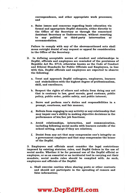 Deped Order 49 Series Of 2022 Promotion Of Professionalism In Workplace Deped Ph