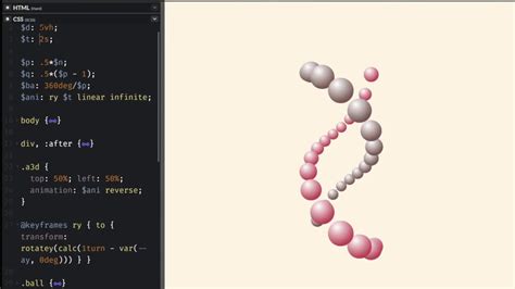Double Ball Helix With Css Variables Youtube