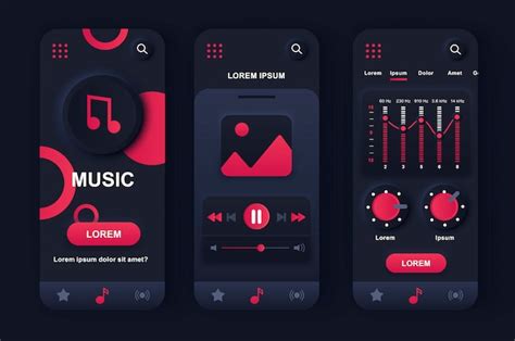 Premium Vector Music Player Unique Neumorphic Yellow Design Kit