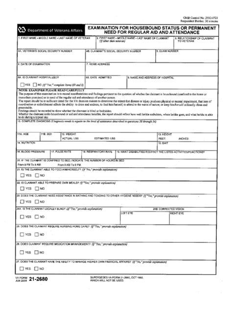 Top Va Form 21 2680 Templates Free To Download In Pdf Format