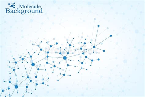 Molecule Structure Dna And Communication Background Connected Lines With Dots Concept Of The