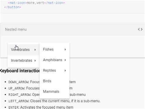 Selecting Item From Nested Mat Menu Is Not User Friendly Issue Angular Components Github