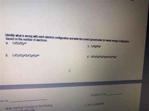 Solved 6 Identify What Is Wrong With Each Electron