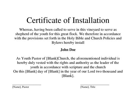 Certificate Of Ordination Template