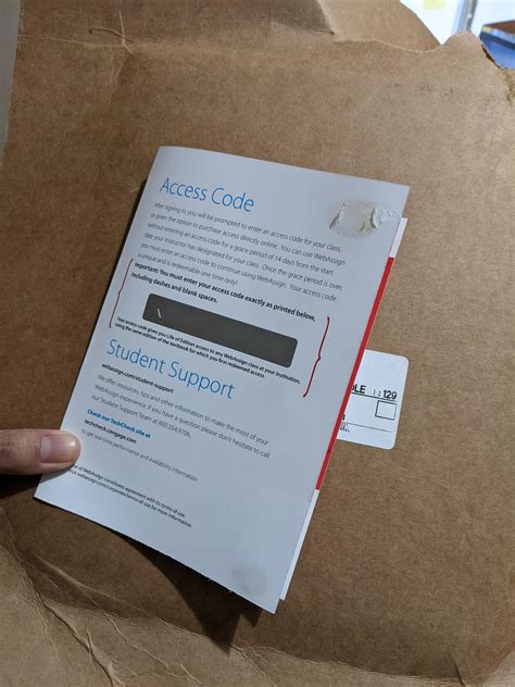 Cengage Sent Me An Access Code In A Package R Mildlyinfuriating