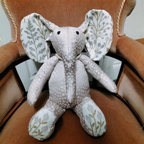 Memory Elephant Sewing Pattern Keepsake Bear Tutorial Pdf Pattern Etsy