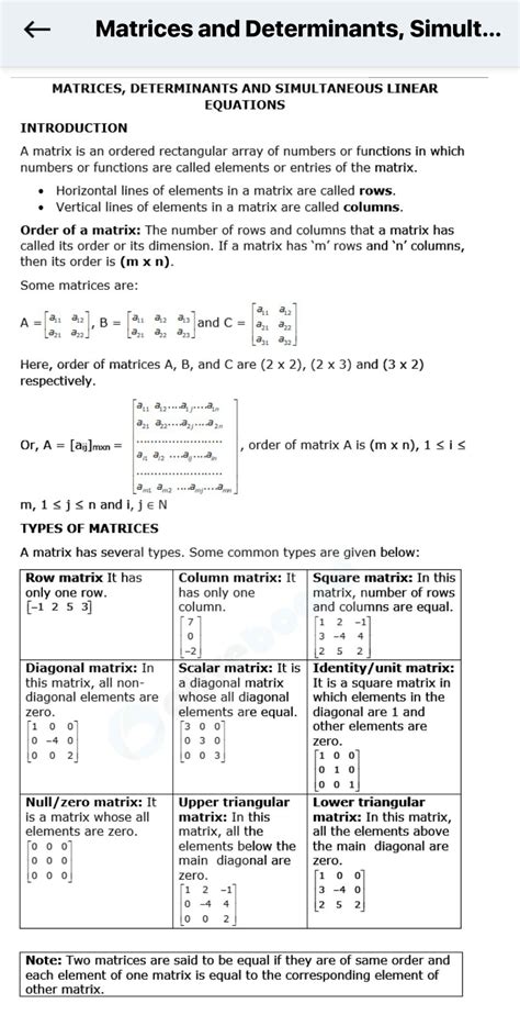 SOLUTION Matrices And Determinants Simultaneous Linear Equations Studypool