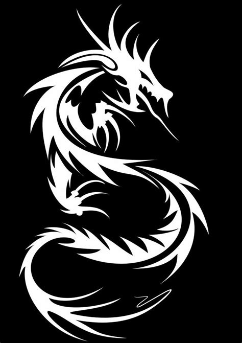 Dragon Of Wisdom Tattoo Design Shadow Dragon Symbol Bold Dragon