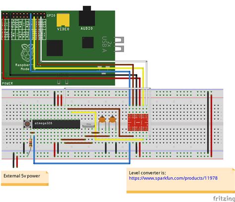 Fritzing Project Programming Arduinoavr Chips With Raspberry Pi A Level Converter And Avrdude
