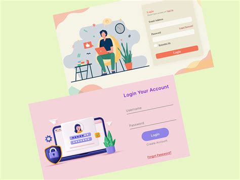 Login Page Design On Behance