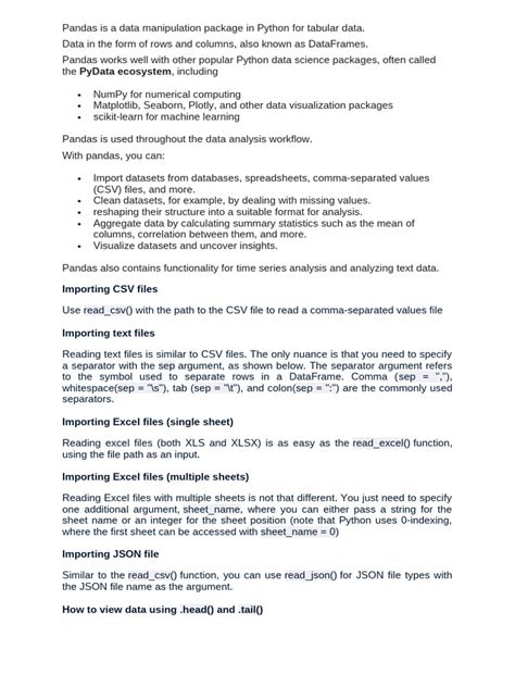 pandas 1 pdf comma separated values microsoft excel