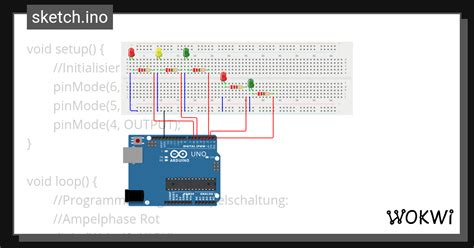 Ampelschaltung Wokwi Esp32 Stm32 Arduino Simulator