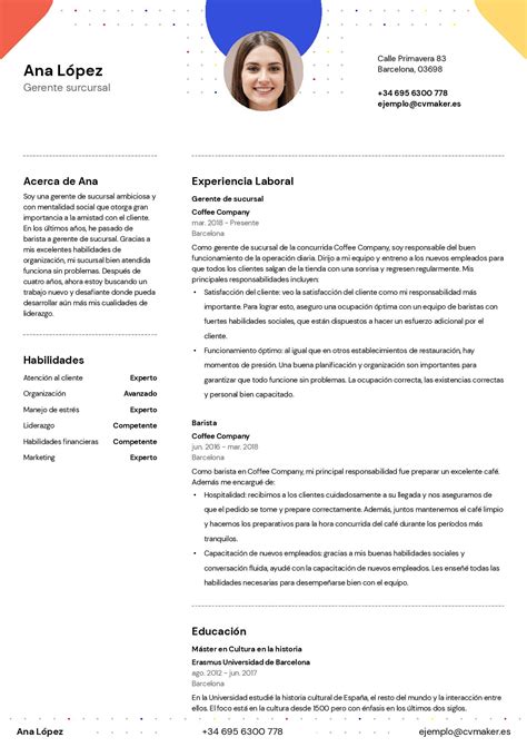 Plantilla Curriculum Vitae