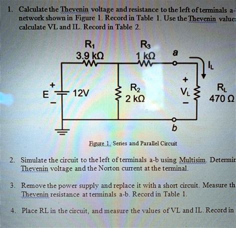 solved calculate the thevenin voltage and resistance to the left