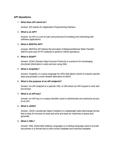 Api And Design Interview Question Pdf Soap Json