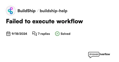 Failed To Execute Workflow Buildship