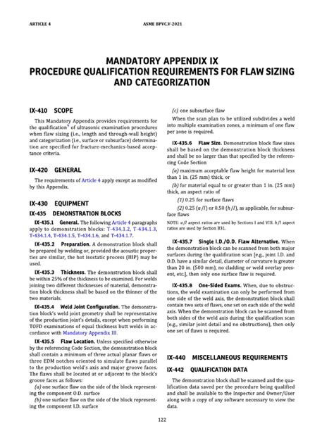 Asme Bpvc V Article 4 Mandatory Appendix Ix Procedure Qualification Asme Bpvc V Article 4 Mandatory Appendix Ix Procedure Qualification