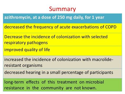 Azithromycin For Prevention Of Exacerbations Of Copd