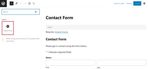 Embedding Gravity Forms In WordPress Shortcodes More