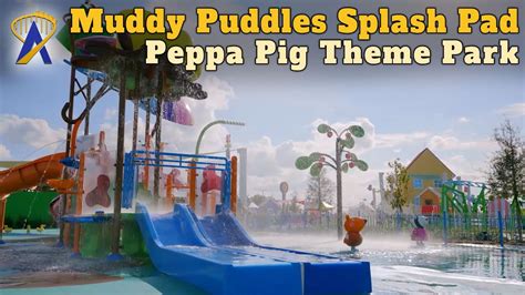 Muddy Puddles Splash Pad At Peppa Pig Theme Park In Florida Youtube