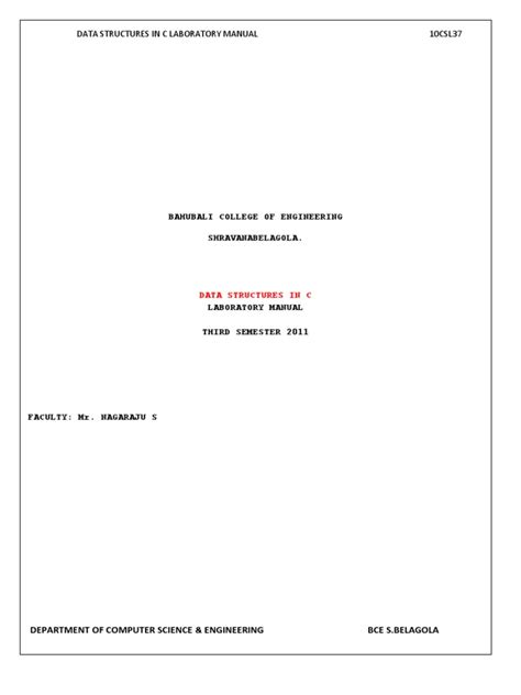 Dcs Lab Manual Pdf C Programming Language Integer Computer