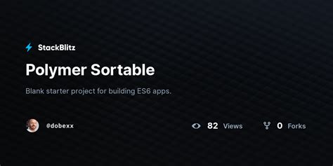 polymer sortable stackblitz