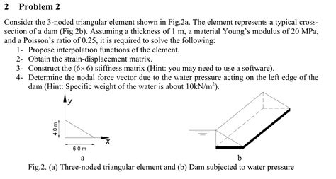 Solved 2 ﻿problem 2consider The 3 Noded Triangular Element