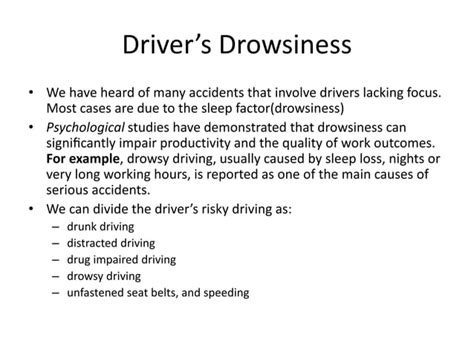 Driver Drowsiness Detection Review Pptx